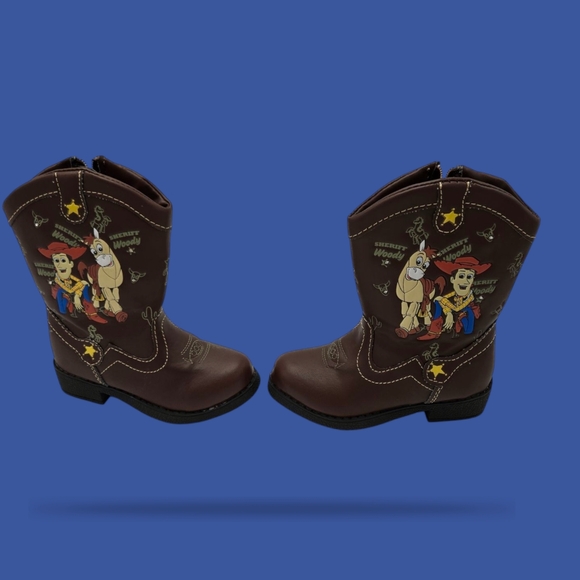Disney | Shoes | Disney Pixar Toy Story Brown Western Cowboy Boots ...